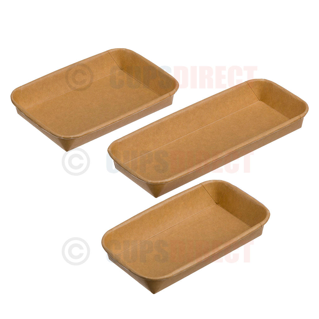 Kraft Paper Sushi + Dessert Tray Bases | CupsDirect