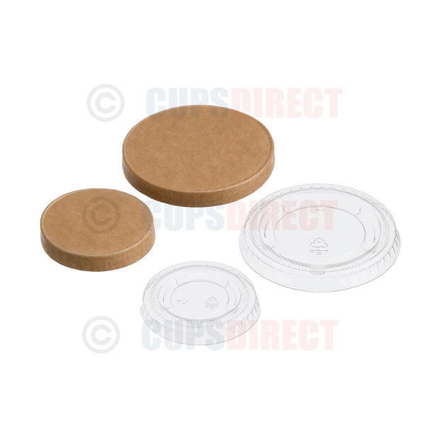 Lids for Kraft Paper Portion Pots - PET or Kraft Paper Lids | CupsDirect