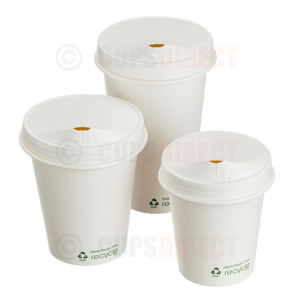 Paper Hot Cup Lids – Bio Recyclable Eco Sip Travel Lids Range | CupsDirect