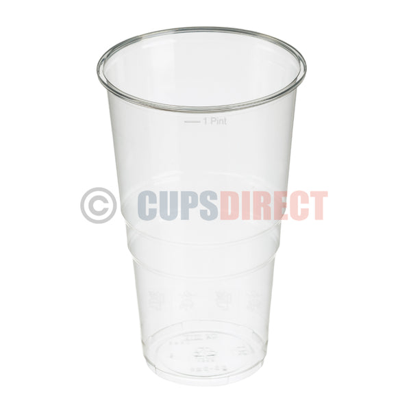 1000x PP Plastic Pint Glass -One Pint CE Flexi Marked Beer Cup | CupsDirect