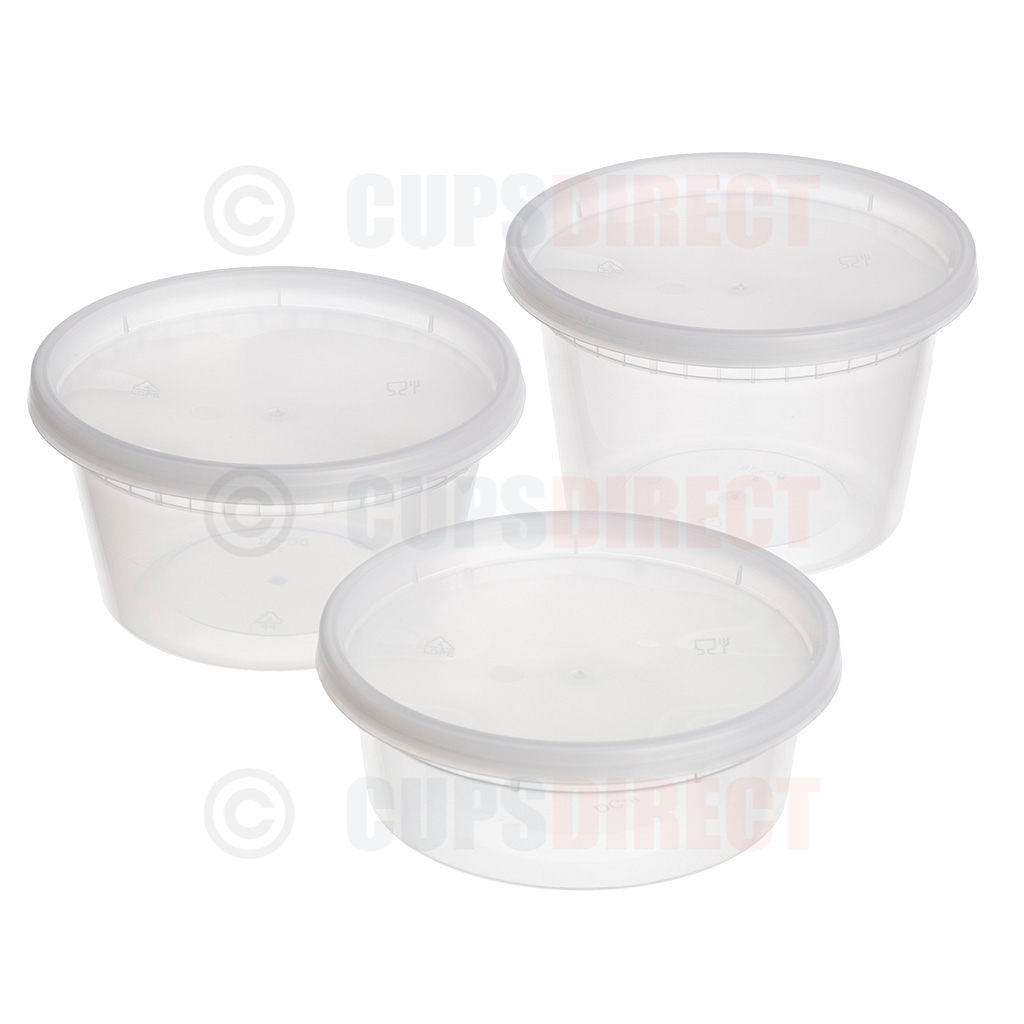 Round Microwavable Deli Containers & Lids | Clear Plastic