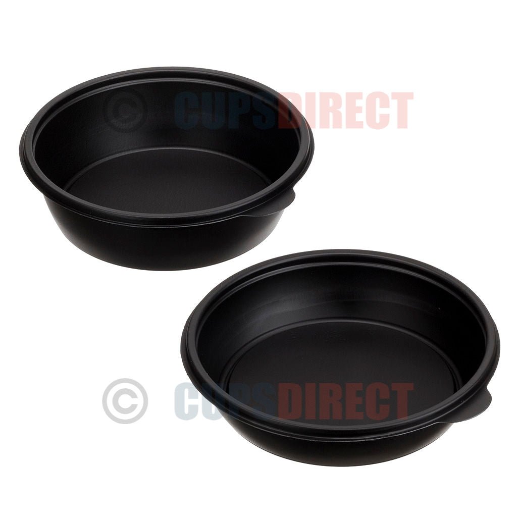 Sabert Fastpac Round PP Bases - Microwaveable Black Food Containers ...