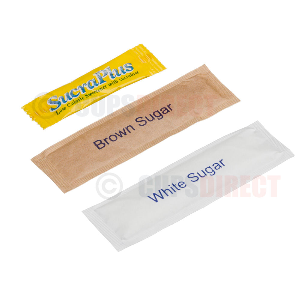 Brown and White Sugar Sticks Range + Sweetener | CupsDirect