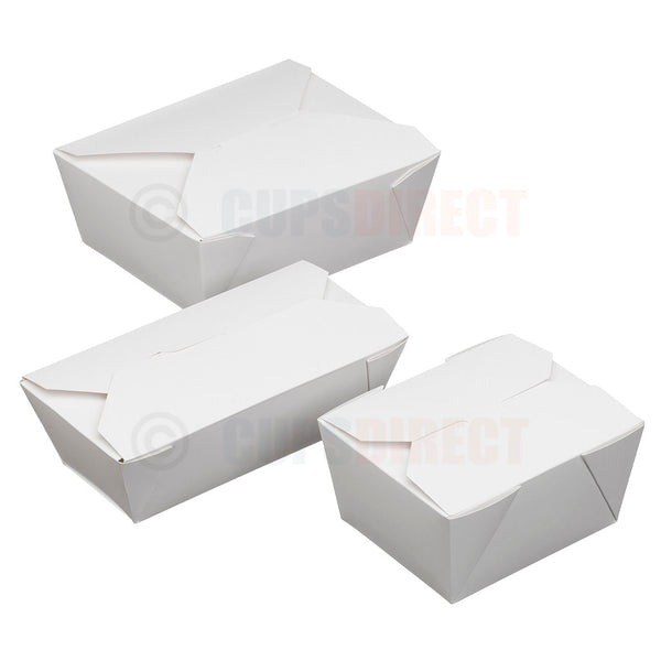 White Deli Food Box Range - White Paper Food Boxes for Takeaway Food ...