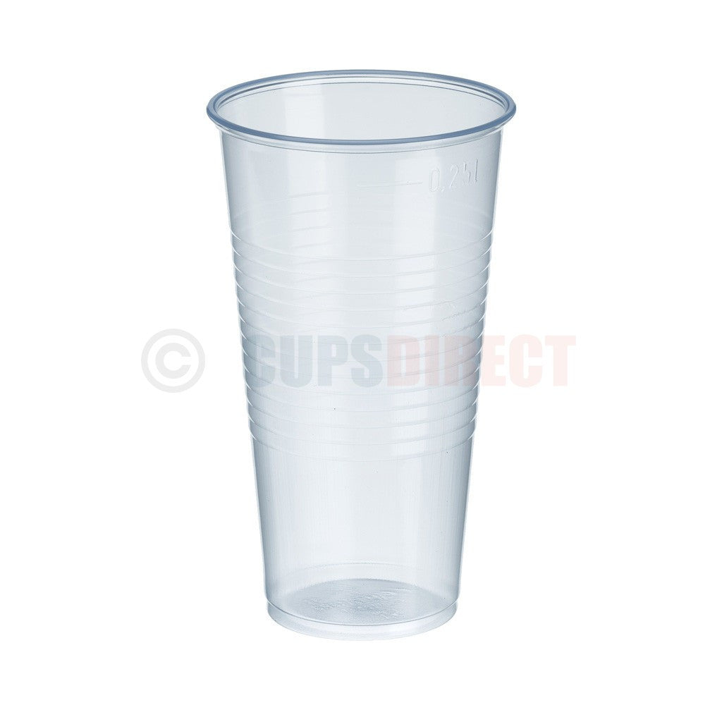 Large Blue Plastic Water Cups 9oz | Extra Tall 70mm Cooler