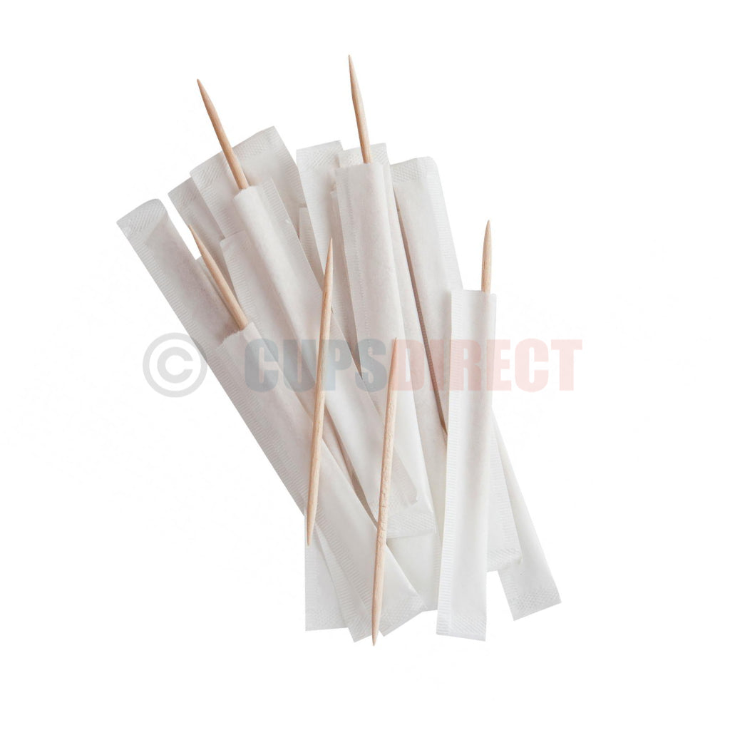 Individually Wrapped Wooden Toothpicks | CupsDirect